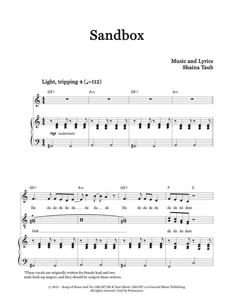 Sandbox – NewMusicalTheatre