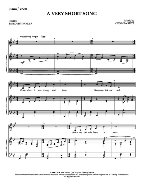 A Very Short Song | newmusicaltheatre.com | Sheet Music – NewMusicalTheatre