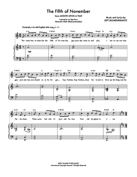 The Fifth of November – NewMusicalTheatre